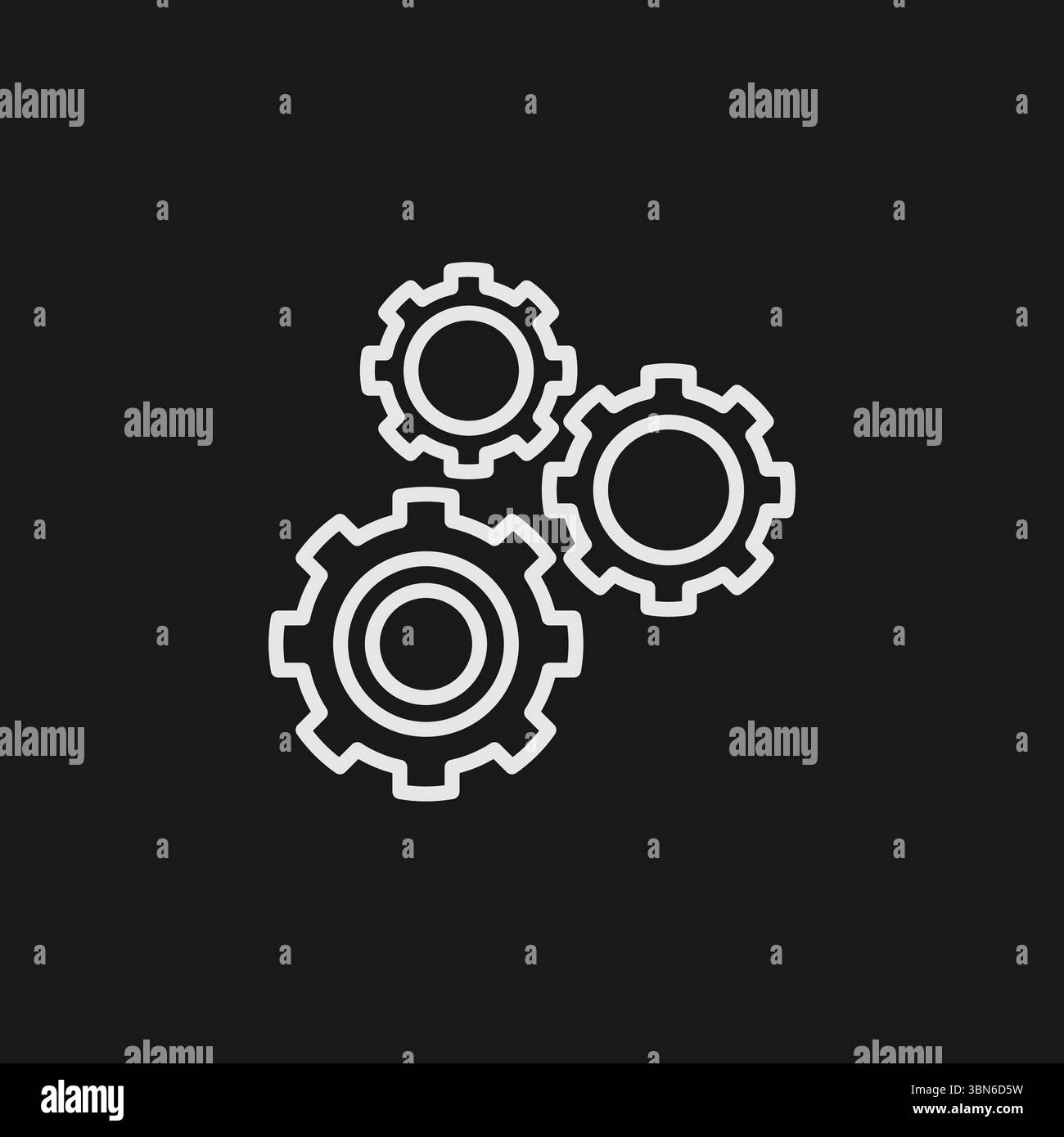 Interlocking gears vector vectors Black and White Stock Photos & Images ...