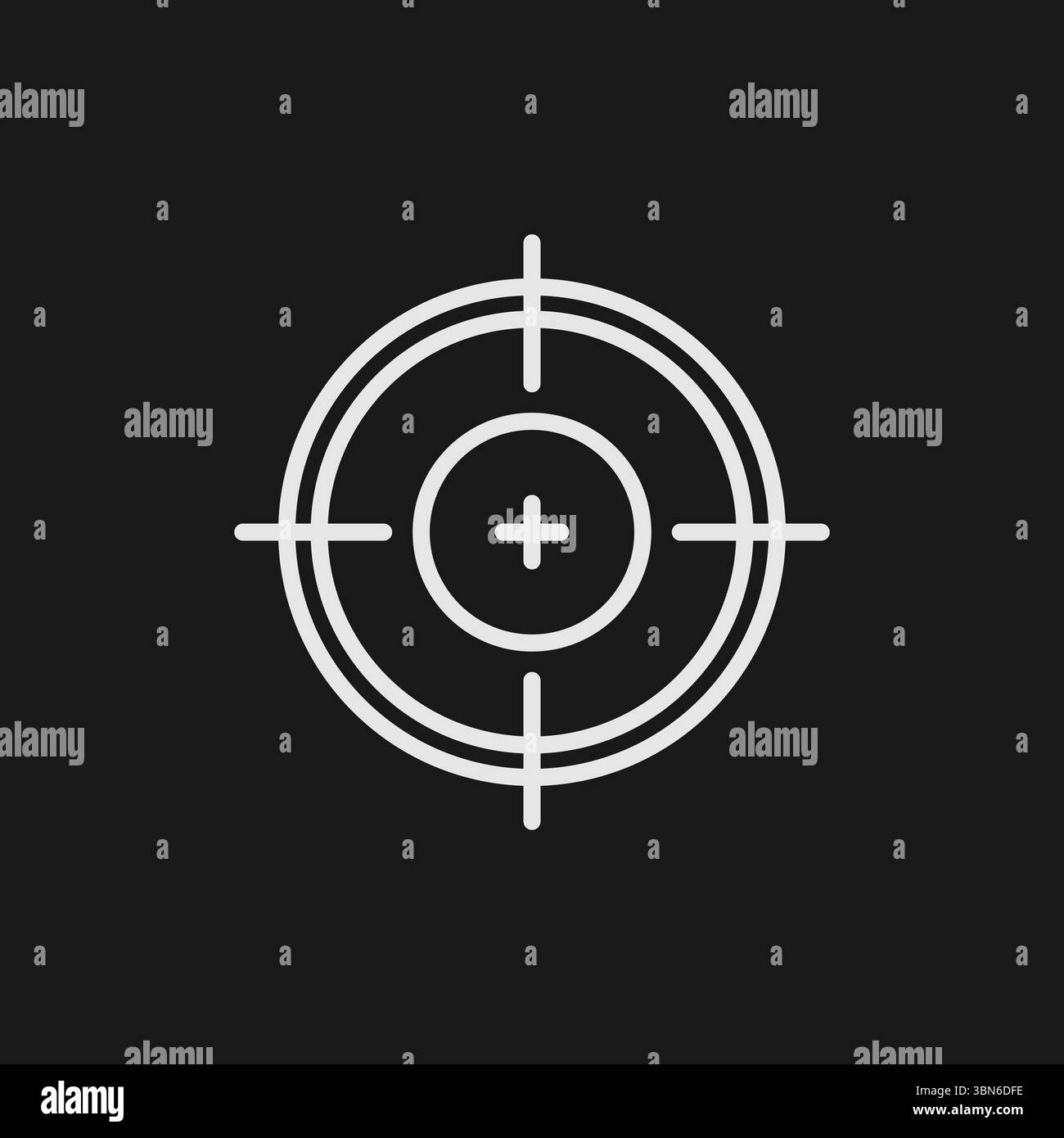 Crosshair and Target Icon for Marketing, Goal Setting, and Accurate ...