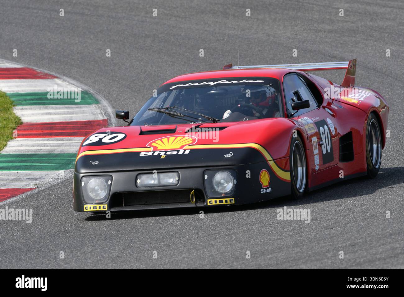 Scarperia, Italy - April 5th 2024: Ferrari 512 BBLM year 1982 in action ...