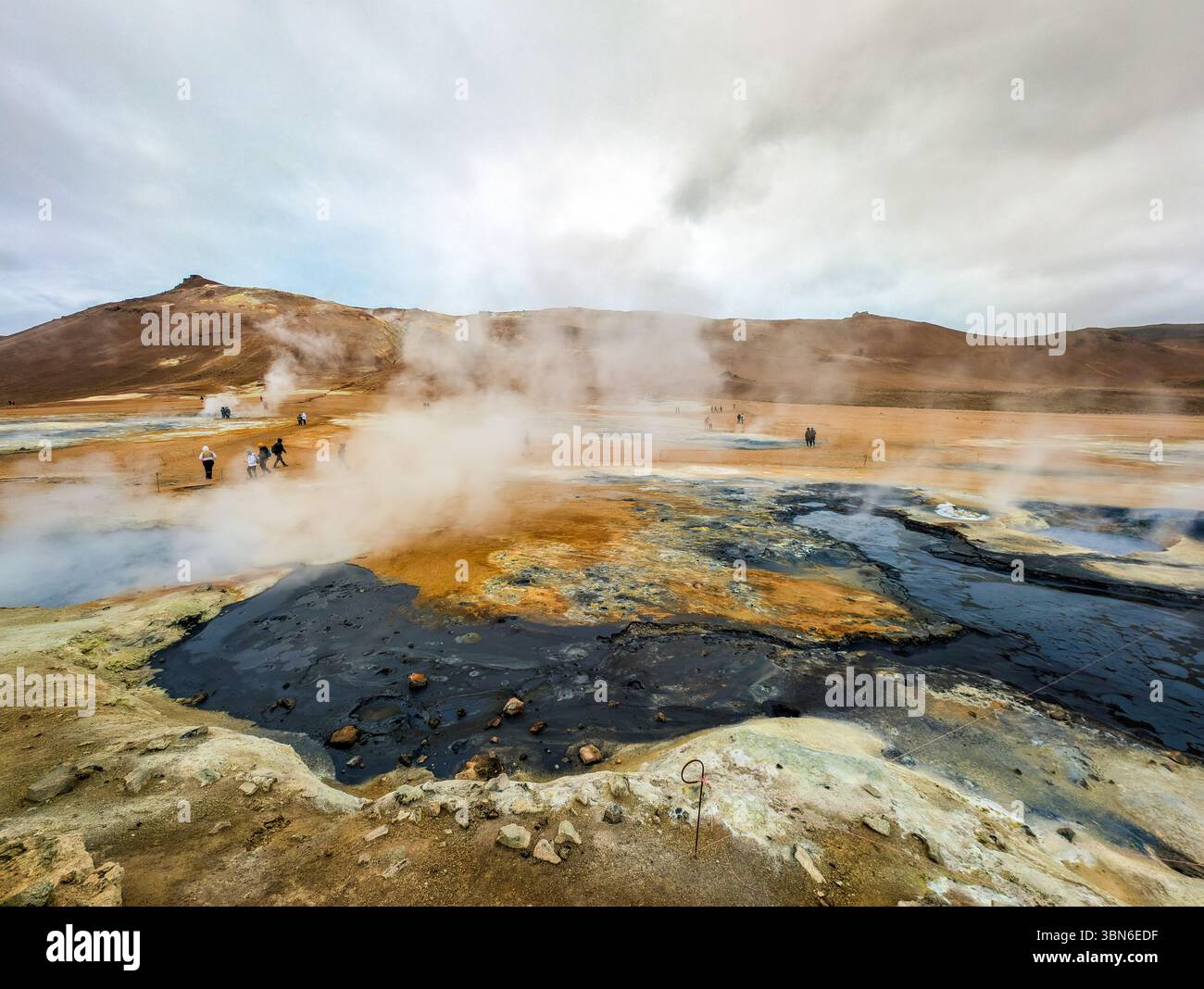Boiling Mud Pits In Hverir, north Iceland Stock Photo - Alamy
