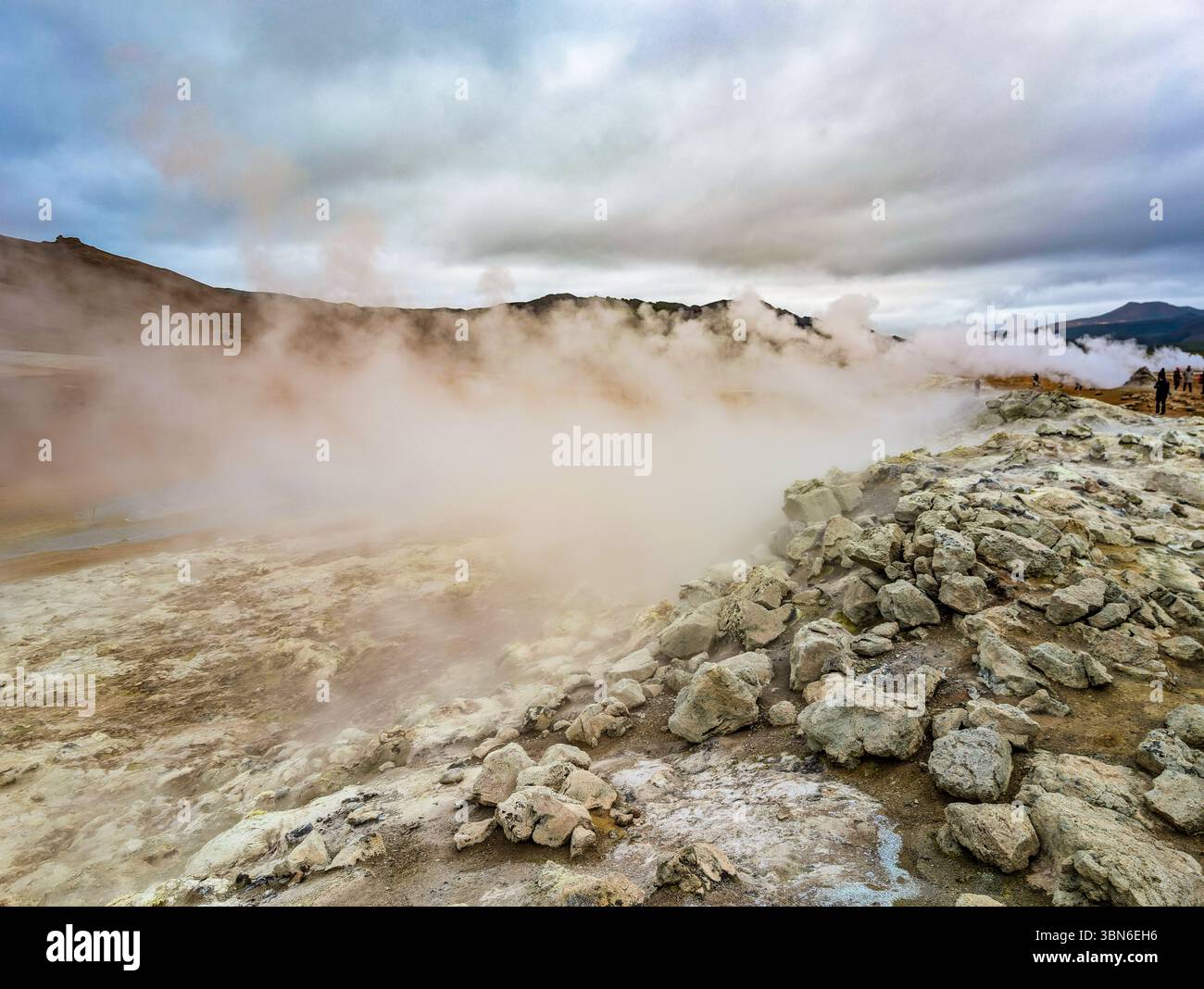 Boiling Mud Pits In Hverir, north Iceland Stock Photo - Alamy