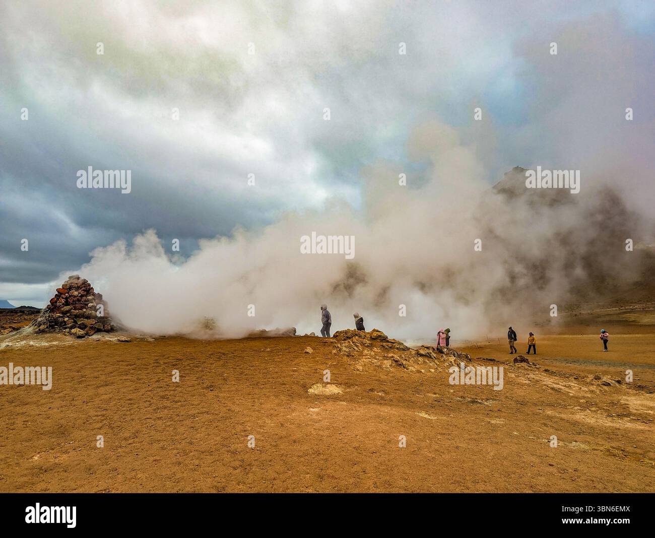 Boiling Mud Pits In Hverir, north Iceland Stock Photo - Alamy