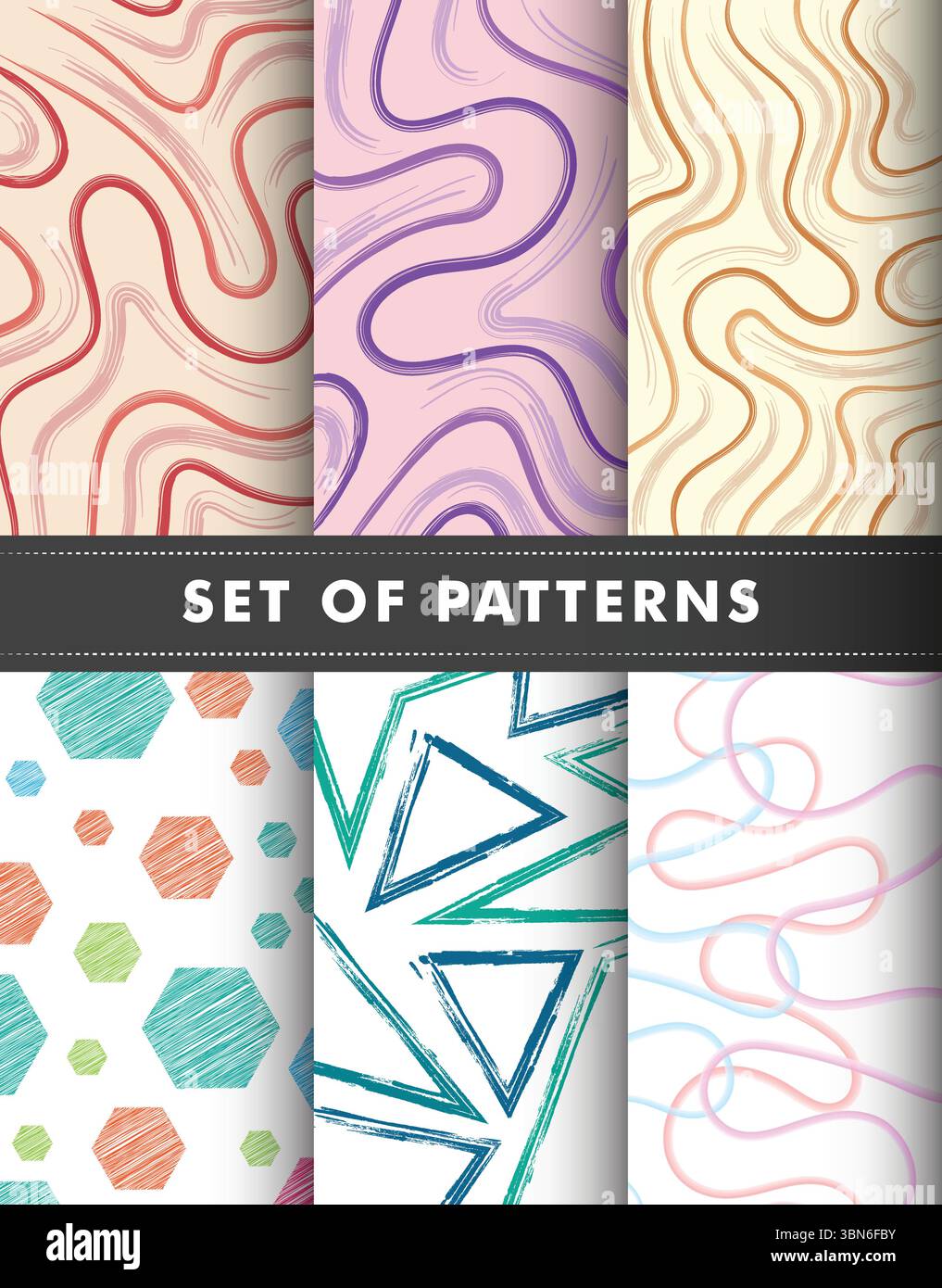 Pastel wavy lines abstract colorful hi-res stock photography and images ...