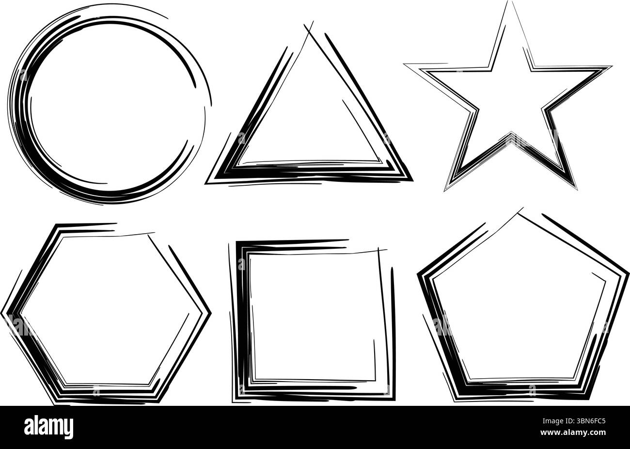 Dynamic hand drawn shapes Cut Out Stock Images & Pictures - Alamy