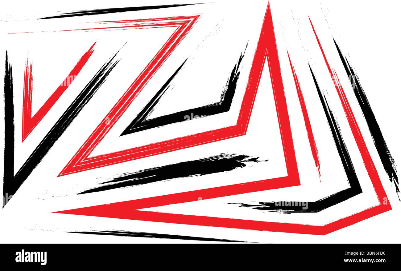 Scattered geometric shapes Stock Vector Images - Alamy