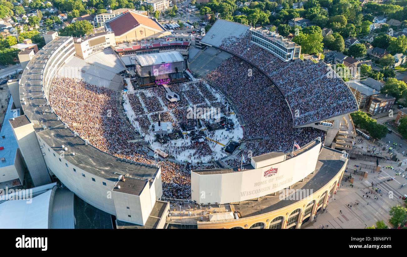 Miranda Lambert is on the stage! Aerial photogrpah of the Morgan Wallen ...