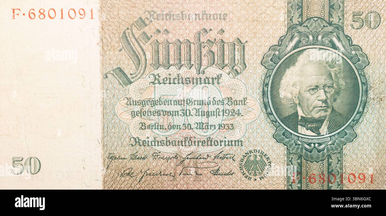 Old German money - Rentenmark a business background Stock Photo - Alamy