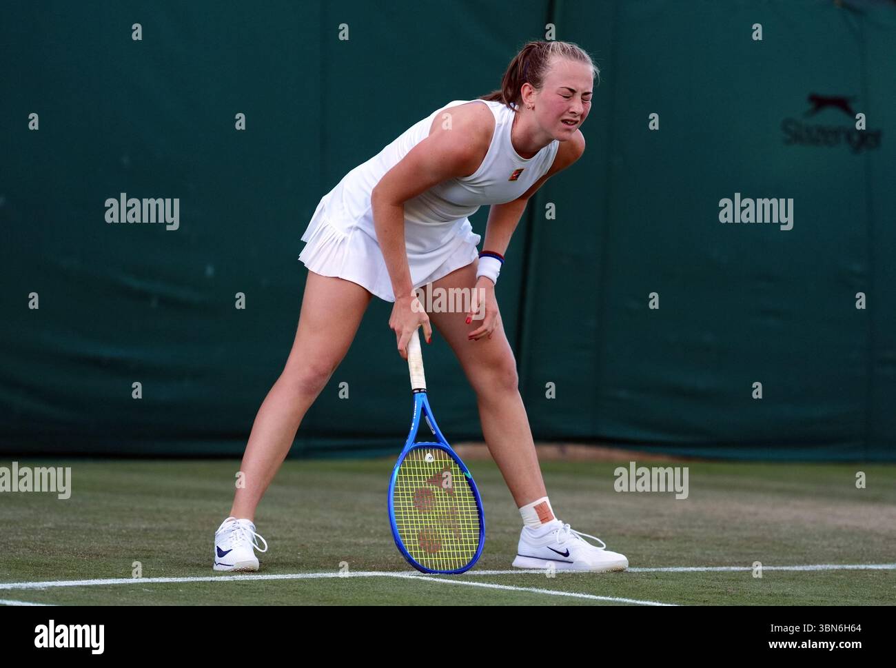 Mika Stojsavljevic during her match against Ashlyn Krueger on day one ...