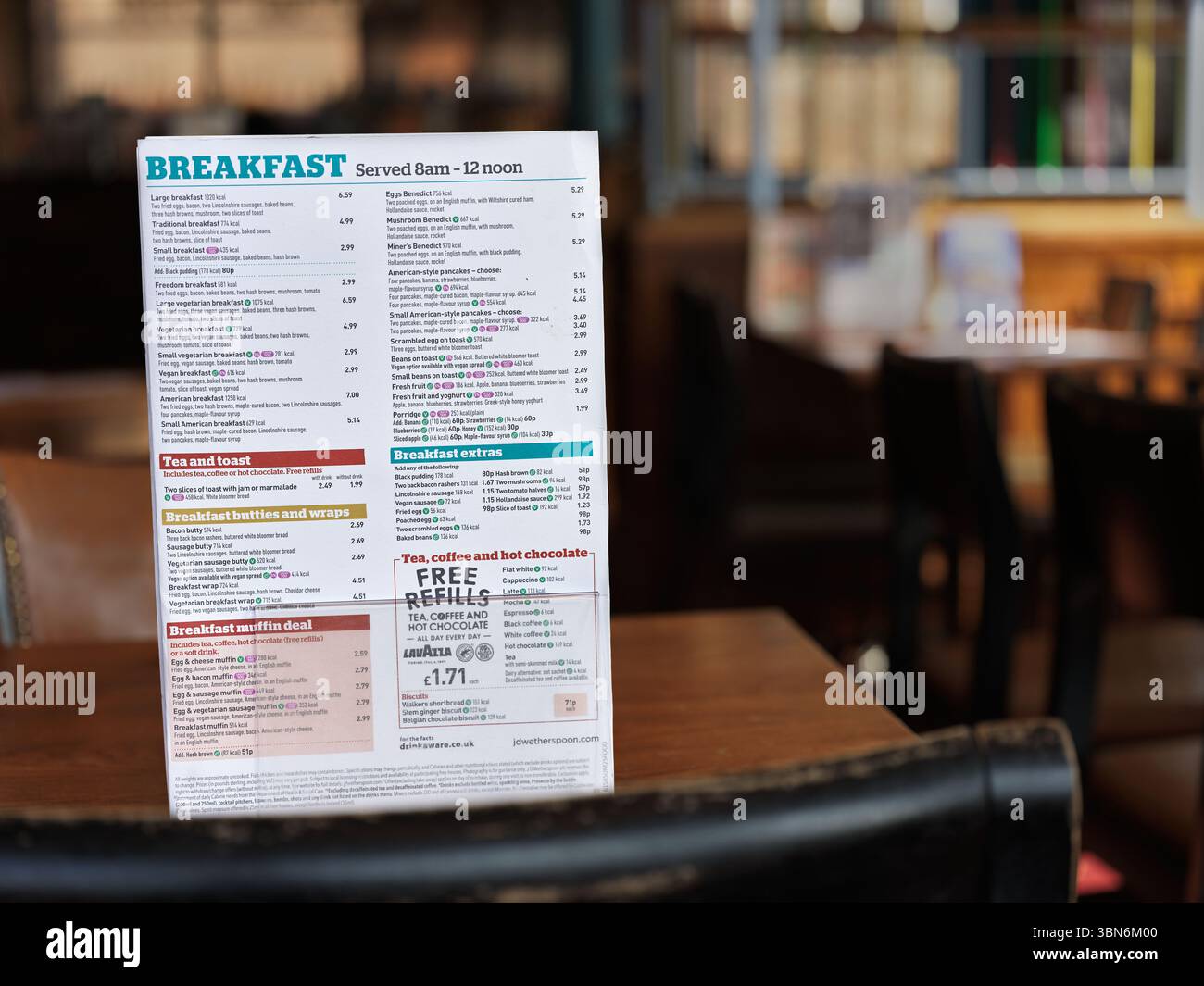 English breakfast menu hi-res stock photography and images - Alamy