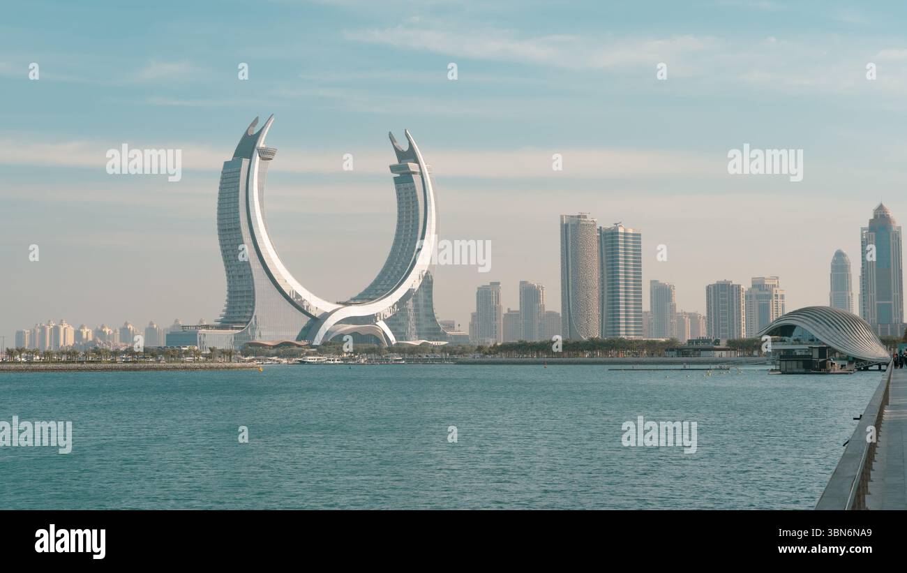 Doha, Qatar-January 18, 2025: the newly developed lusail city with ...