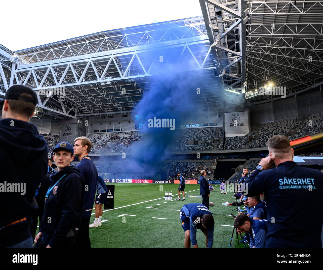 250630 IFK Norrköpings supportrar med tifo införfotbollsmatchen i ...