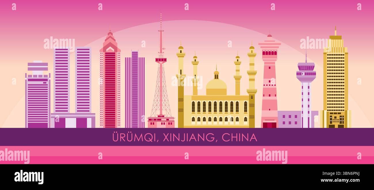 Urumchi skyline Stock Vector Images - Alamy
