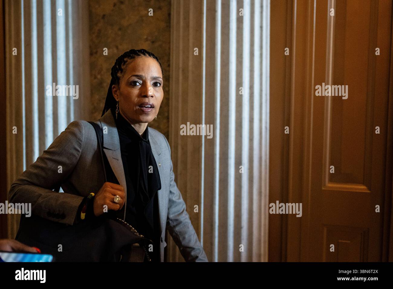 Senator Angela Alsobrooks (D-MD) at the U.S. Capitol, in Washington, D ...