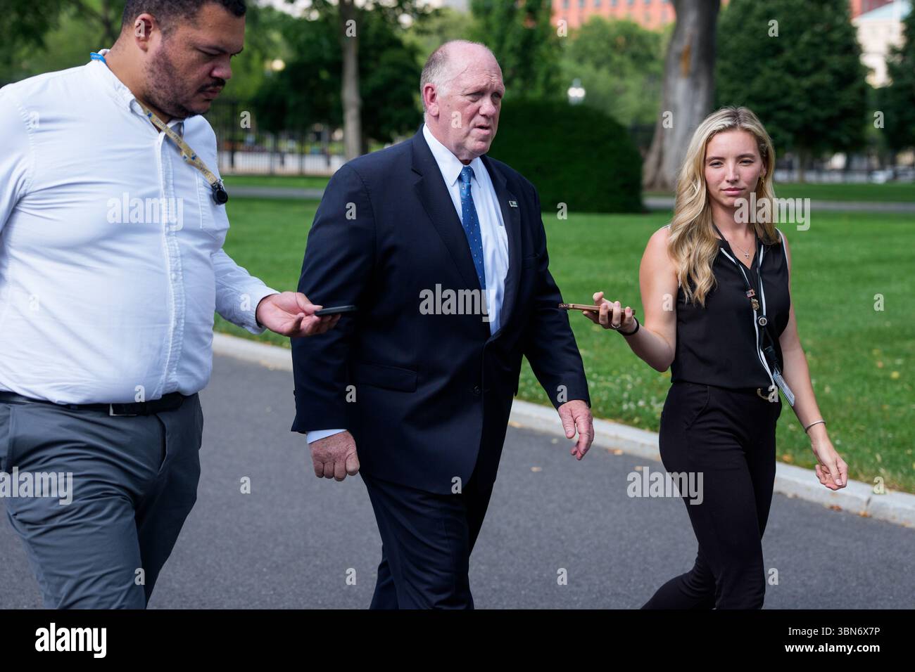 White House Border Czar Tom Homan departs a media hit outside the West ...