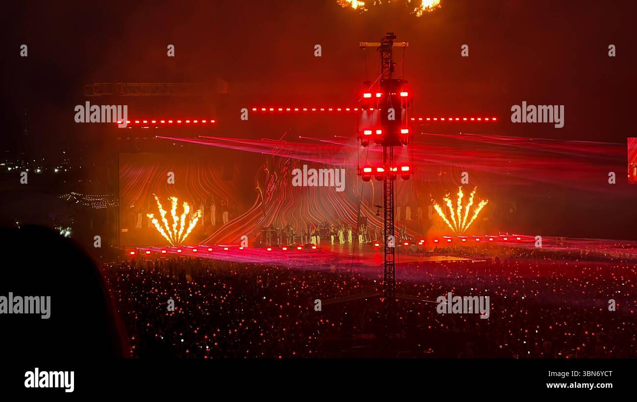 Toronto, Canada - June 29, 2025: Vibrant Stray Kids concert scene with ...