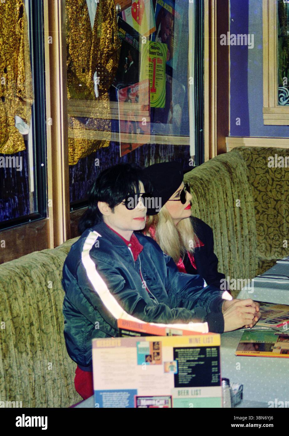 Michael Jackson with his hair and make-up stylist Karen Faye at The ...