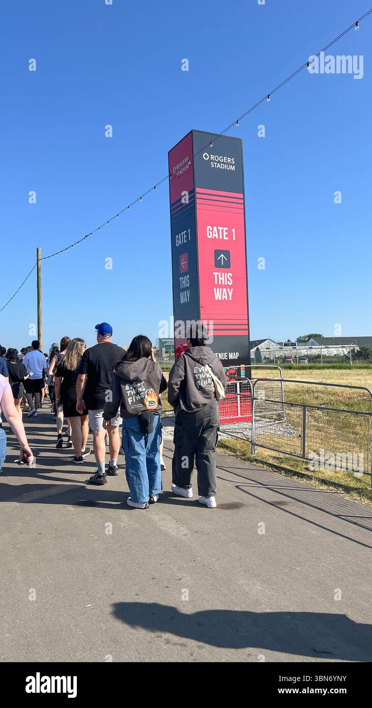 Toronto, Canada - June 29, 2025: Fans of Stray Kids are heading towards ...