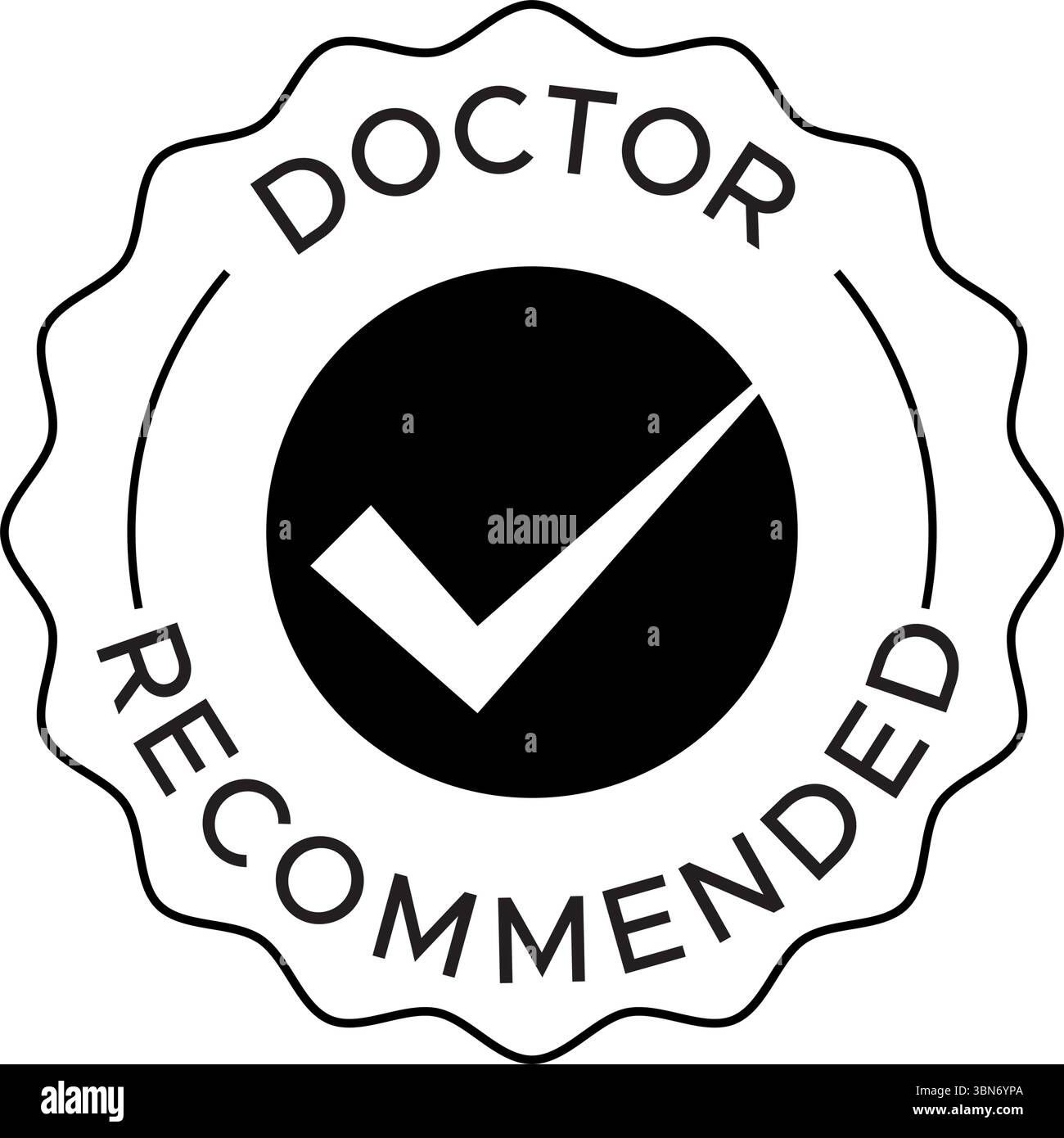 Doctor Recommended vector badge Stock Vector Image & Art - Alamy
