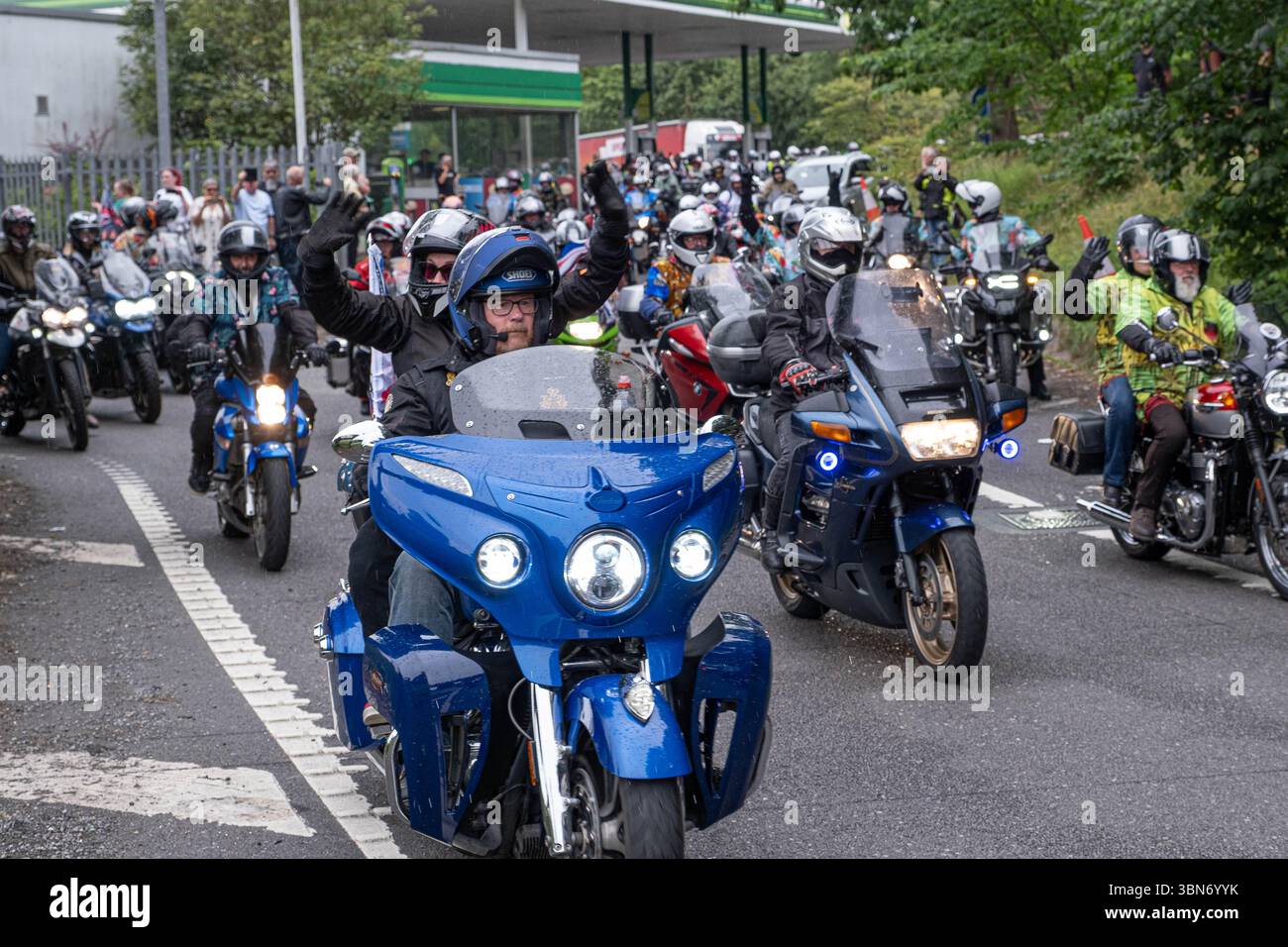 Knutsford M6 Services (Nth), UK. 21st June 2025. Thousands of Bikers ...