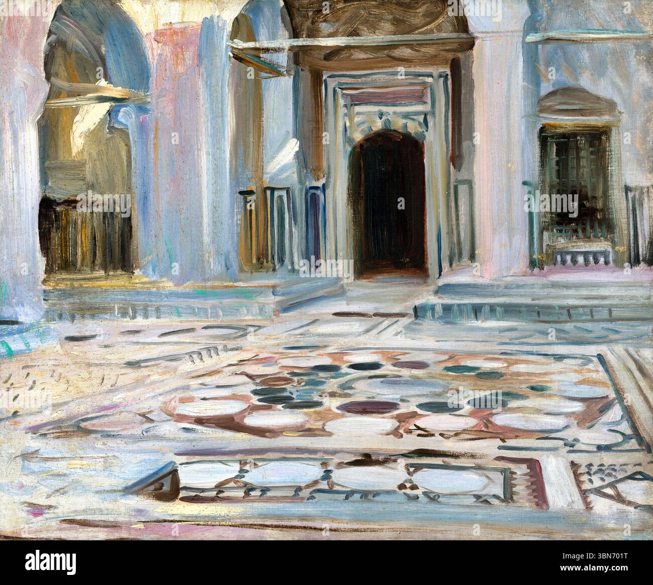 Pavement, Cairo by John Singer Sargent, 1891 Street Scene Painting, Egyptian Urban Landscape ...