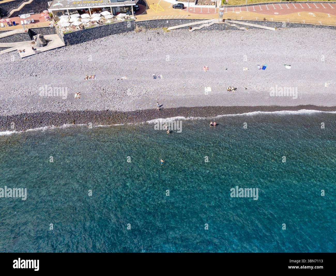 Aerial photograph of Praia do Garajau, Garajau, Caniçal, Madeira ...