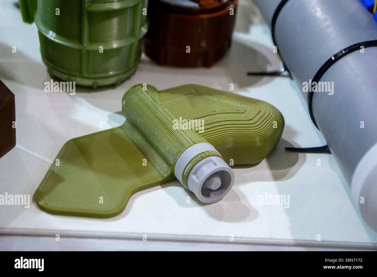 Mina Petal printed on 3D printer. Anti-personnel explosive mine created ...