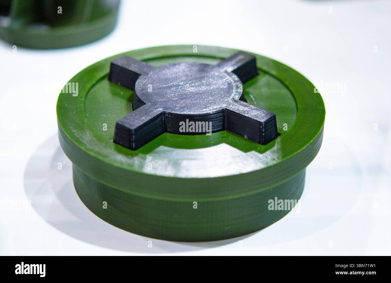 Anti-personnel high explosive mine printed on 3D printer. Mine created ...
