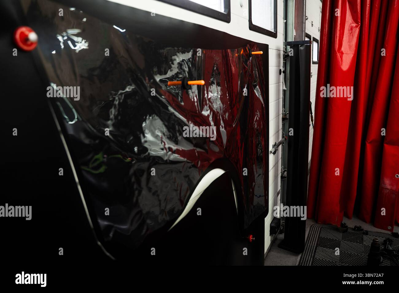 Manual Vinyl Wrap Cutting Using Physical Stencil. Vinyl wrap is ...