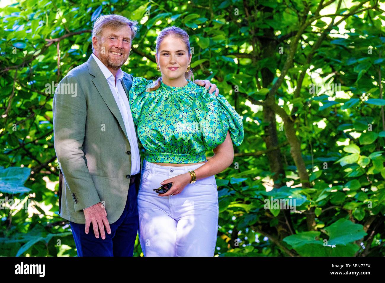 King Willem-Alexander, Princess Amalia during the annual summer photo ...