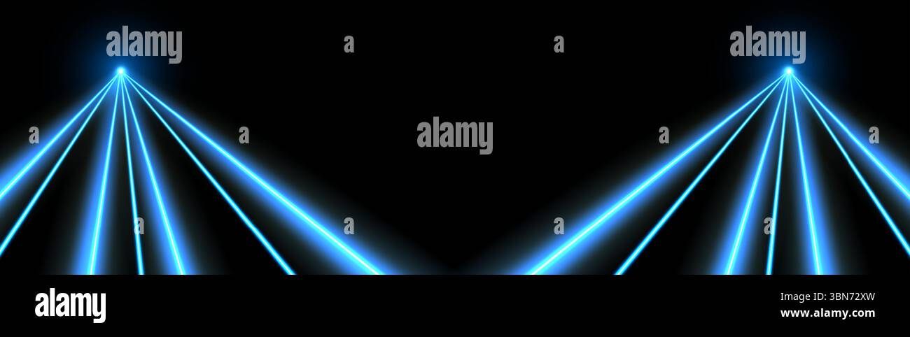 Blue laser beams, concert or nightclub spotlights light effect Stock ...
