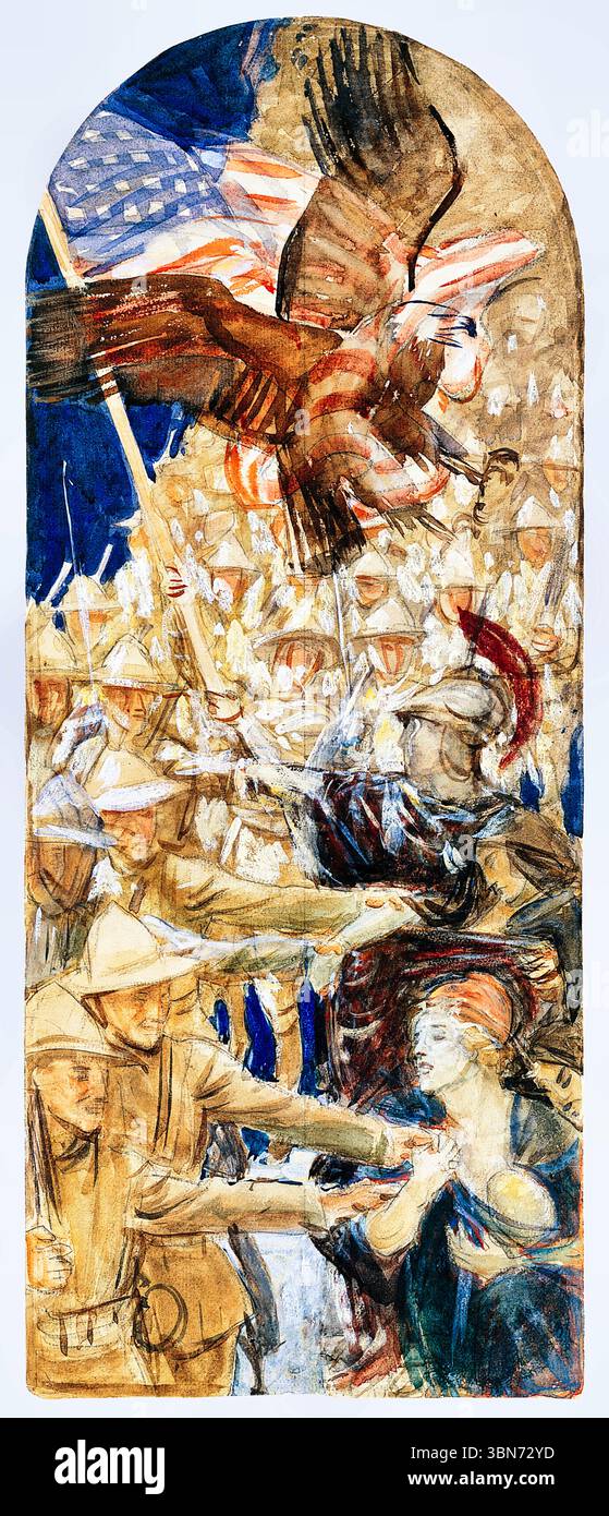 Study for The Coming of the Americans by John Singer Sargent, ca. 1921 ...