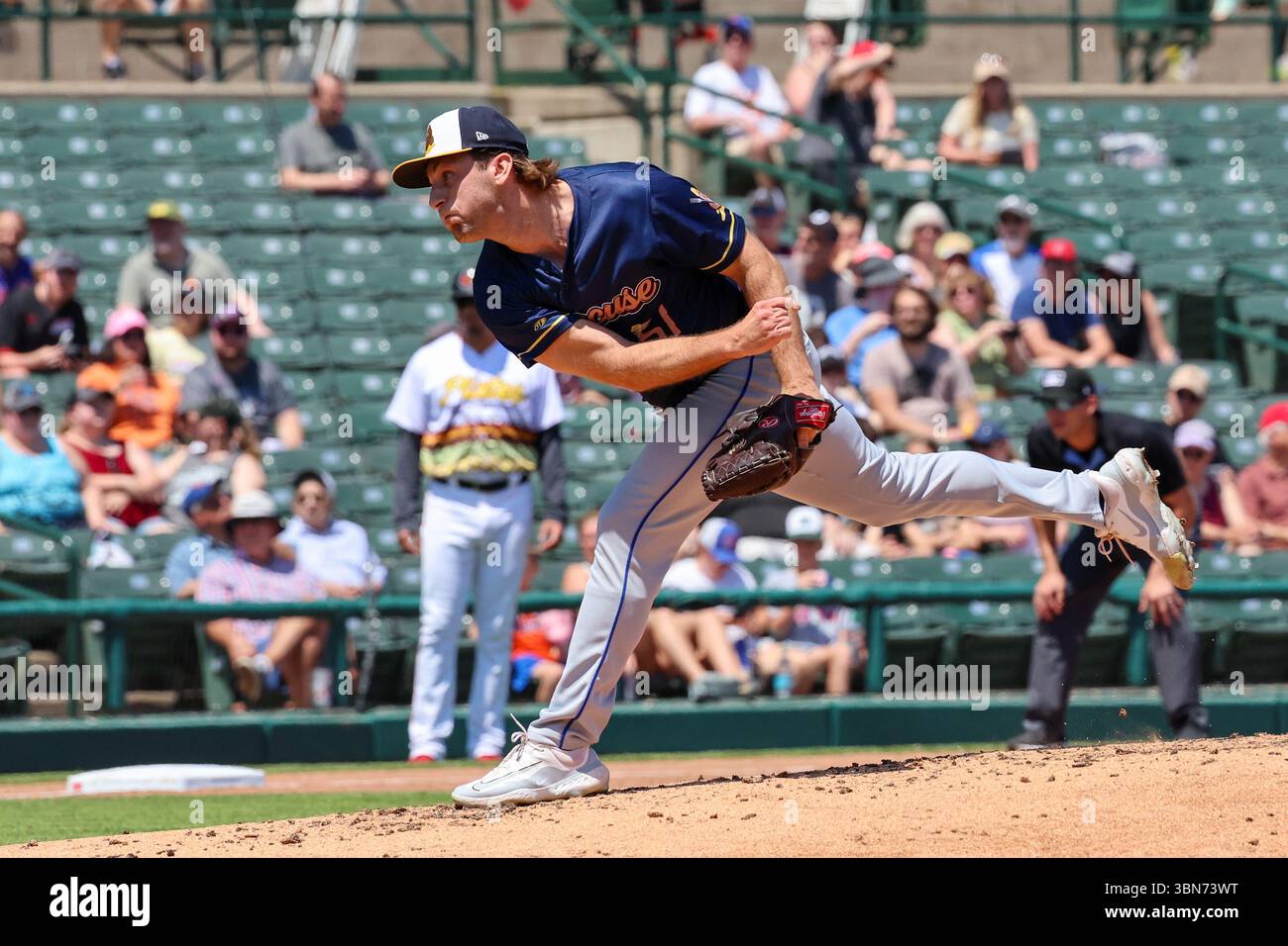 June 29th, 2025: Syracuse Mets pitcher Justin Hagenman (51) delivers a ...