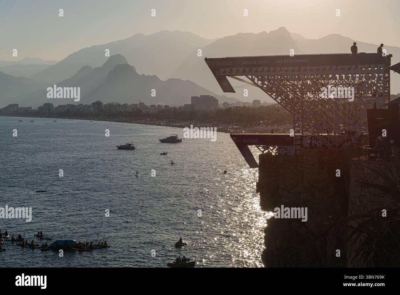 Antalya Red Bull Cliff Diving World Series sunset. 24.08.2024 Stock ...
