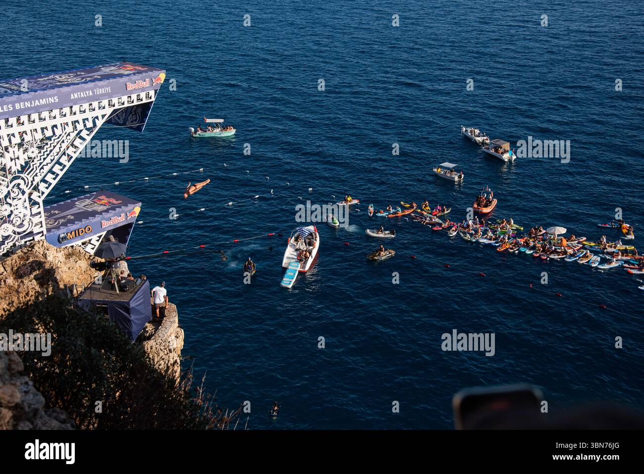 Antalya Red Bull Cliff Diving World Series sunset. 24.08.2024 Stock ...