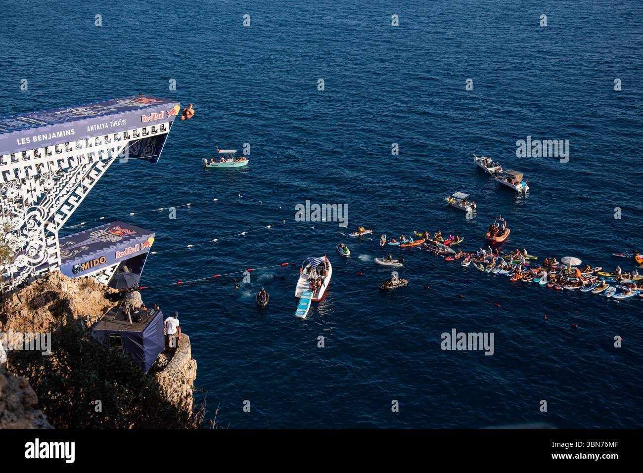 Antalya Red Bull Cliff Diving World Series sunset. 24.08.2024 Stock ...