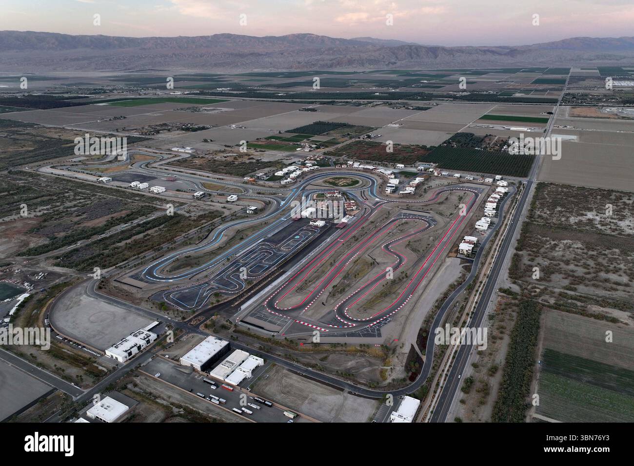 An aerial view of the Thermal Club Indycar Race Course, Sunday, May 11 ...