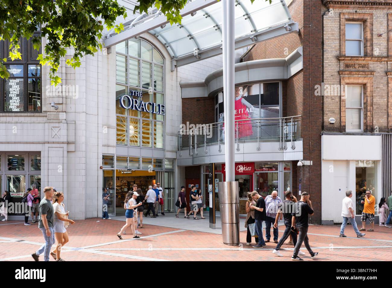 Covered entrance to the The Oracle shopping centre on the ...