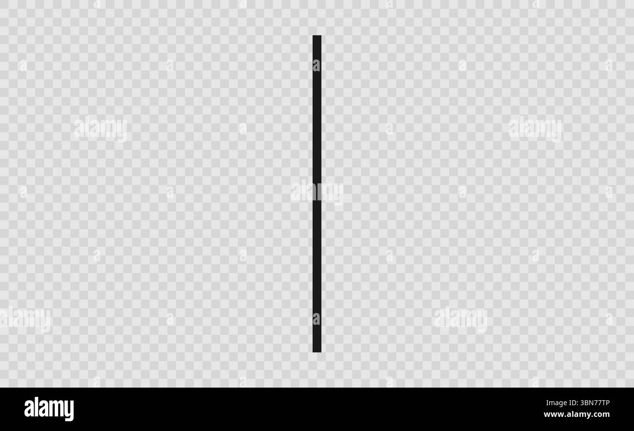 thin vertical black line on transparent background Stock Vector Image ...