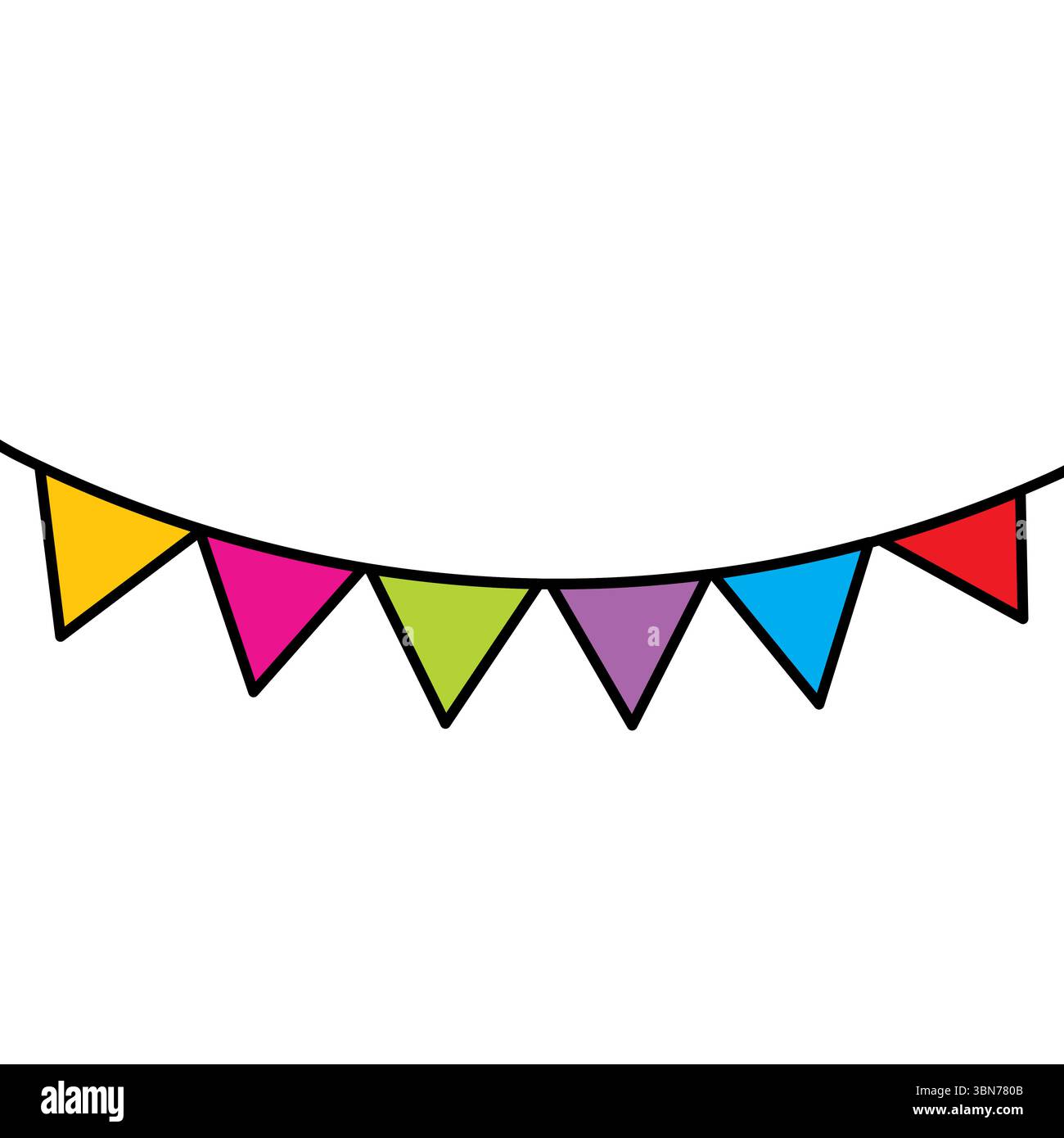 colorful hanging party bunting design vector illustration Stock Vector ...