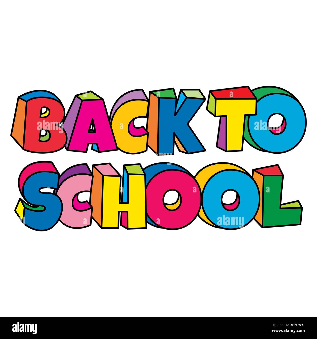 playful back to school design vector isolated on white background Stock ...
