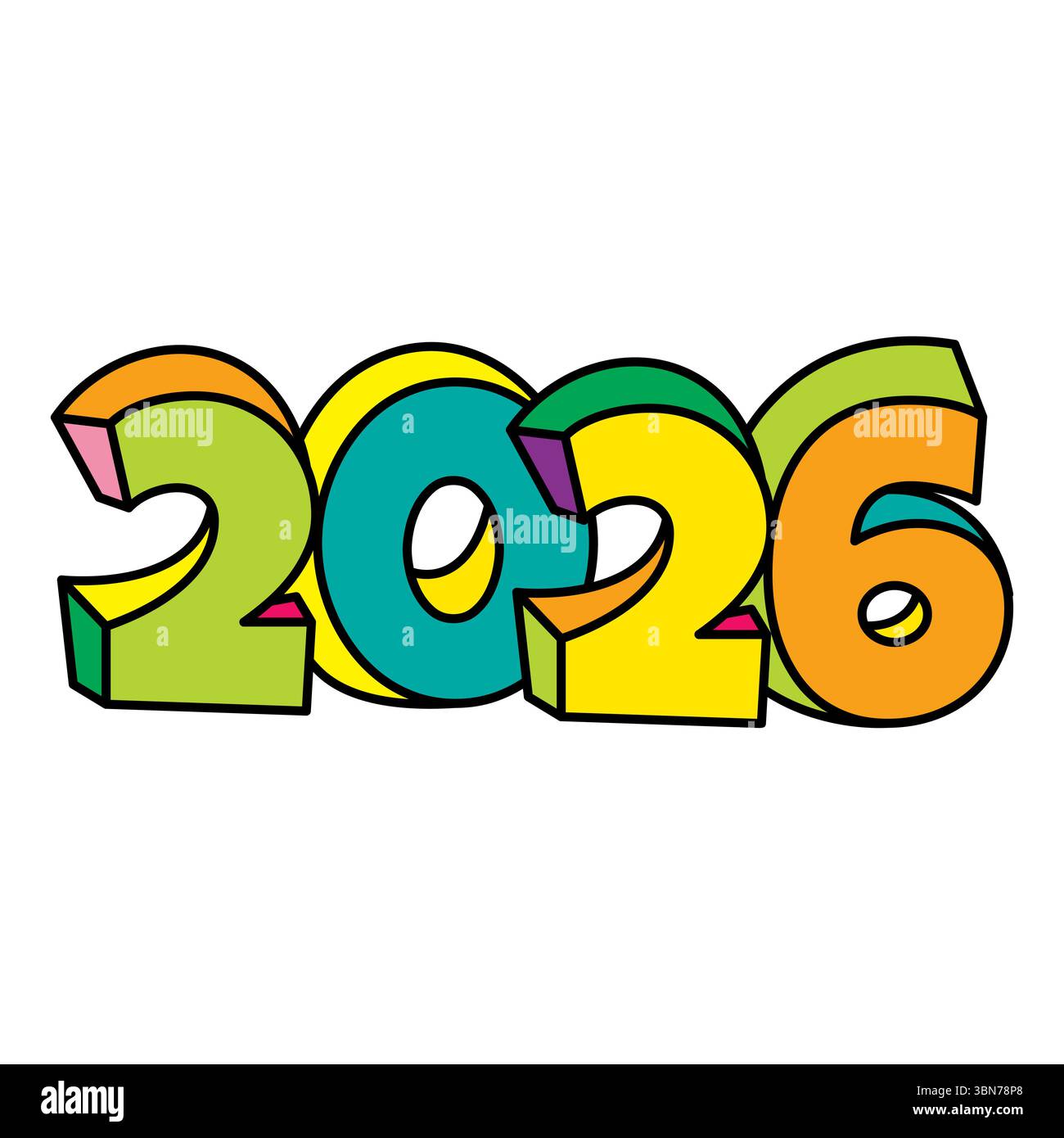 2026 colorful background vector hi-res stock photography and images - Alamy