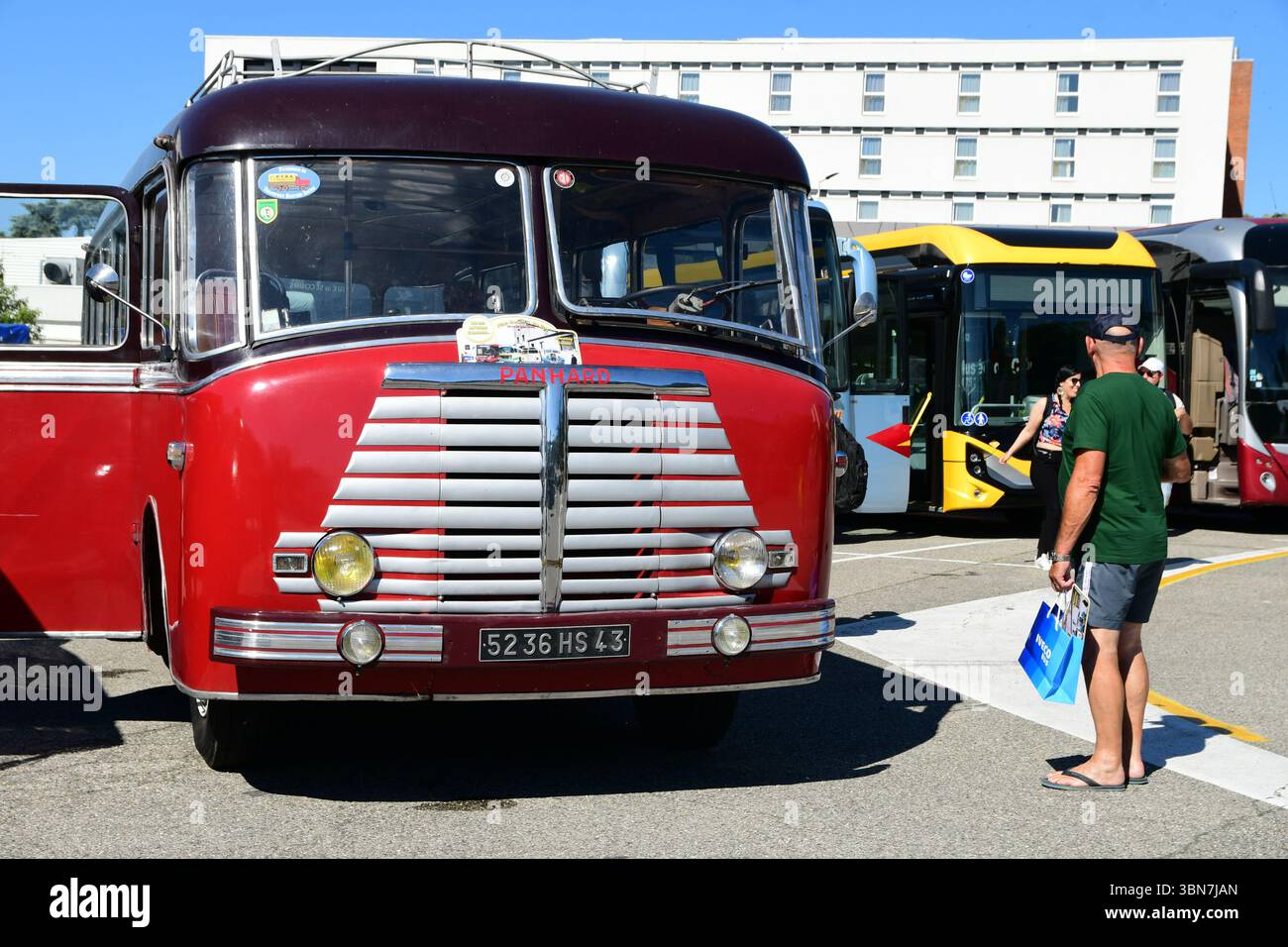 Iveco buses and tourists during the 100th anniversary celebration of ...