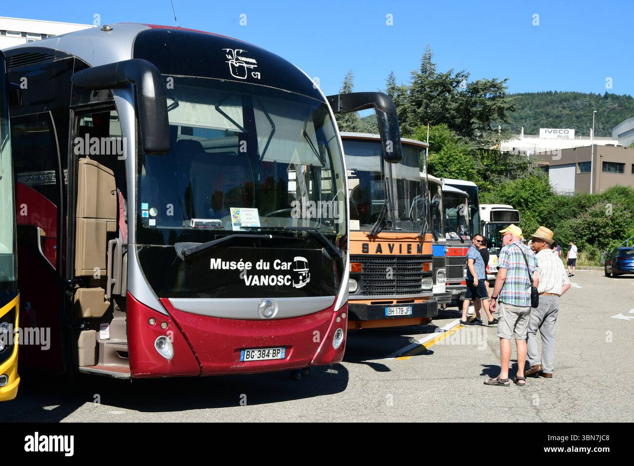 Iveco buses and tourists during the 100th anniversary celebration of ...