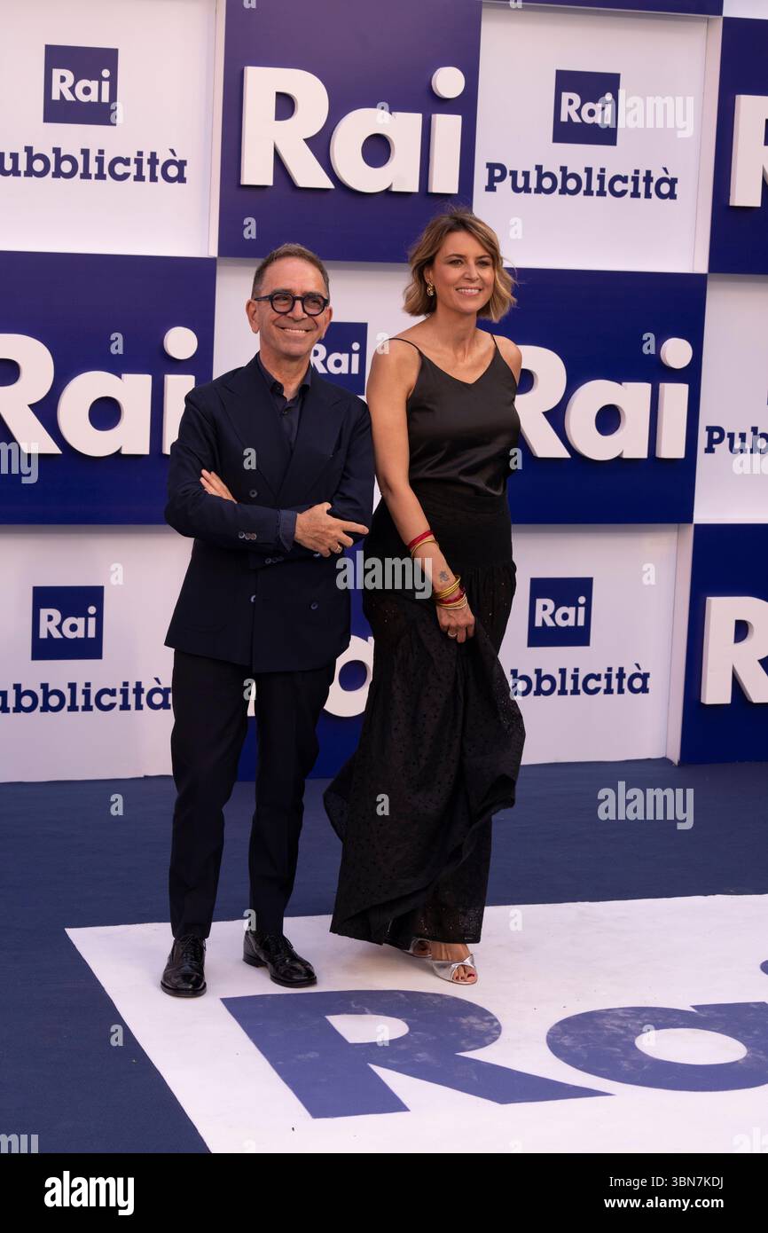 Naples, Italy. 27th June, 2025. Greta Mauro and Pino Strabioli attend ...