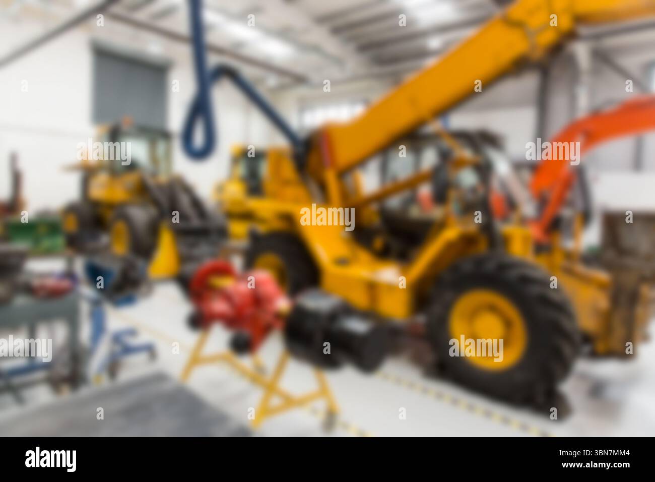Yellow Telescopic Handler Is Standing In Flat Design Maintenance