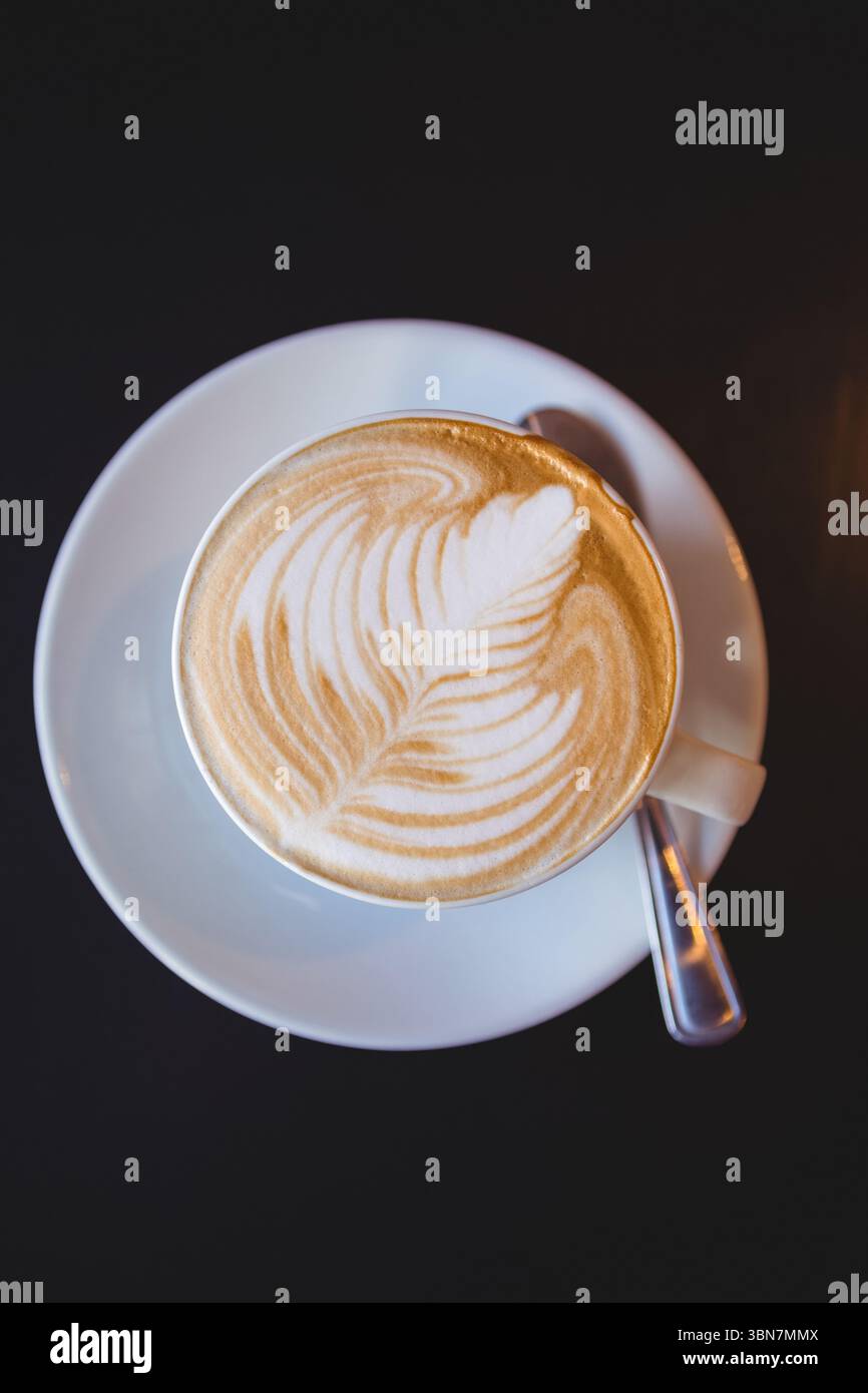 Coffee overhead art hi-res stock photography and images - Alamy