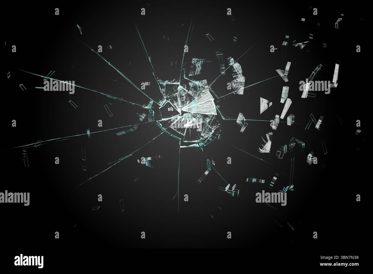 Abstract explosion black glass hi-res stock photography and images - Alamy