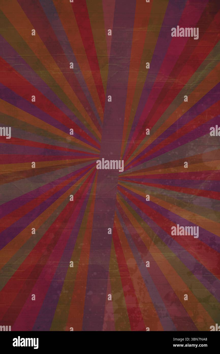 Abstract radial burst pattern is showing flat design with muted striped ...