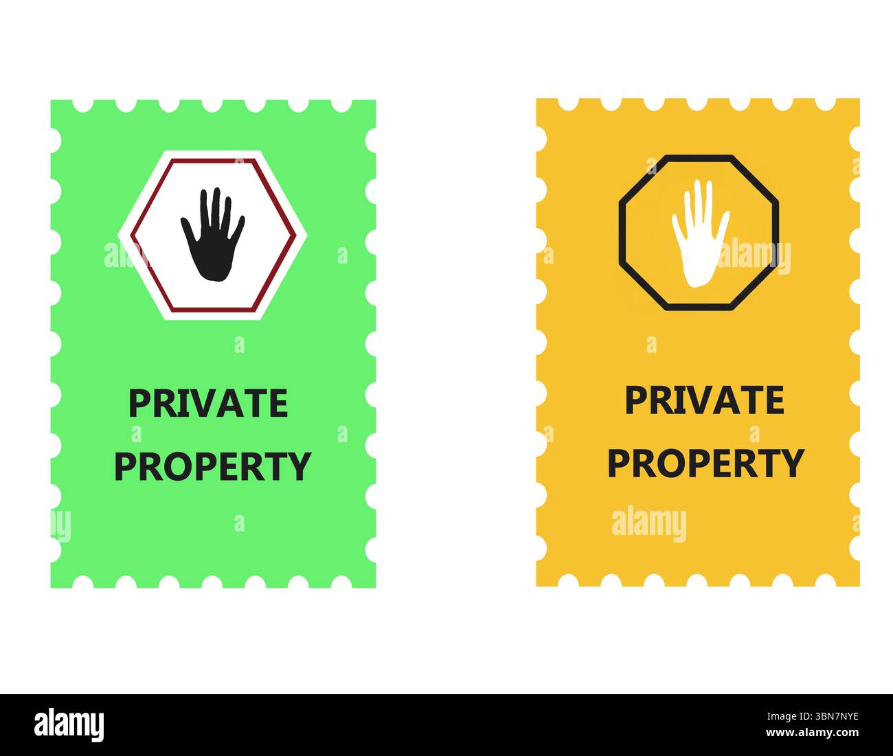 Private land access Stock Vector Images - Alamy