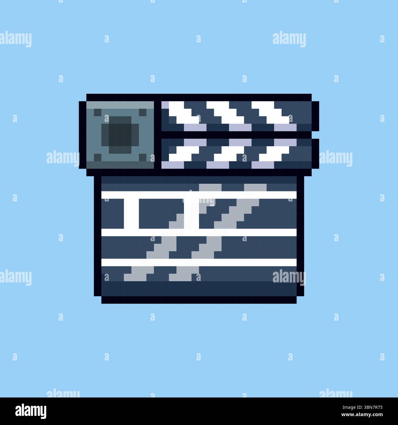 Pixel art Clapper board game asset design Stock Vector Image & Art - Alamy